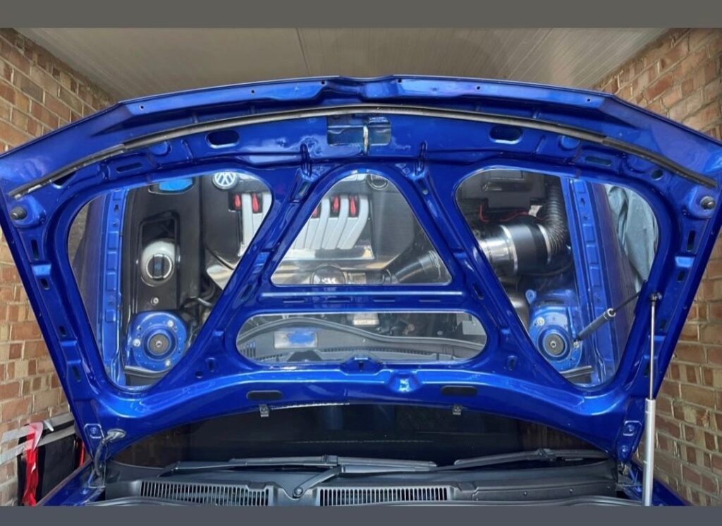 GOLF MK4 R32 UNDER BONNET COVERS MIRROR POLISHED